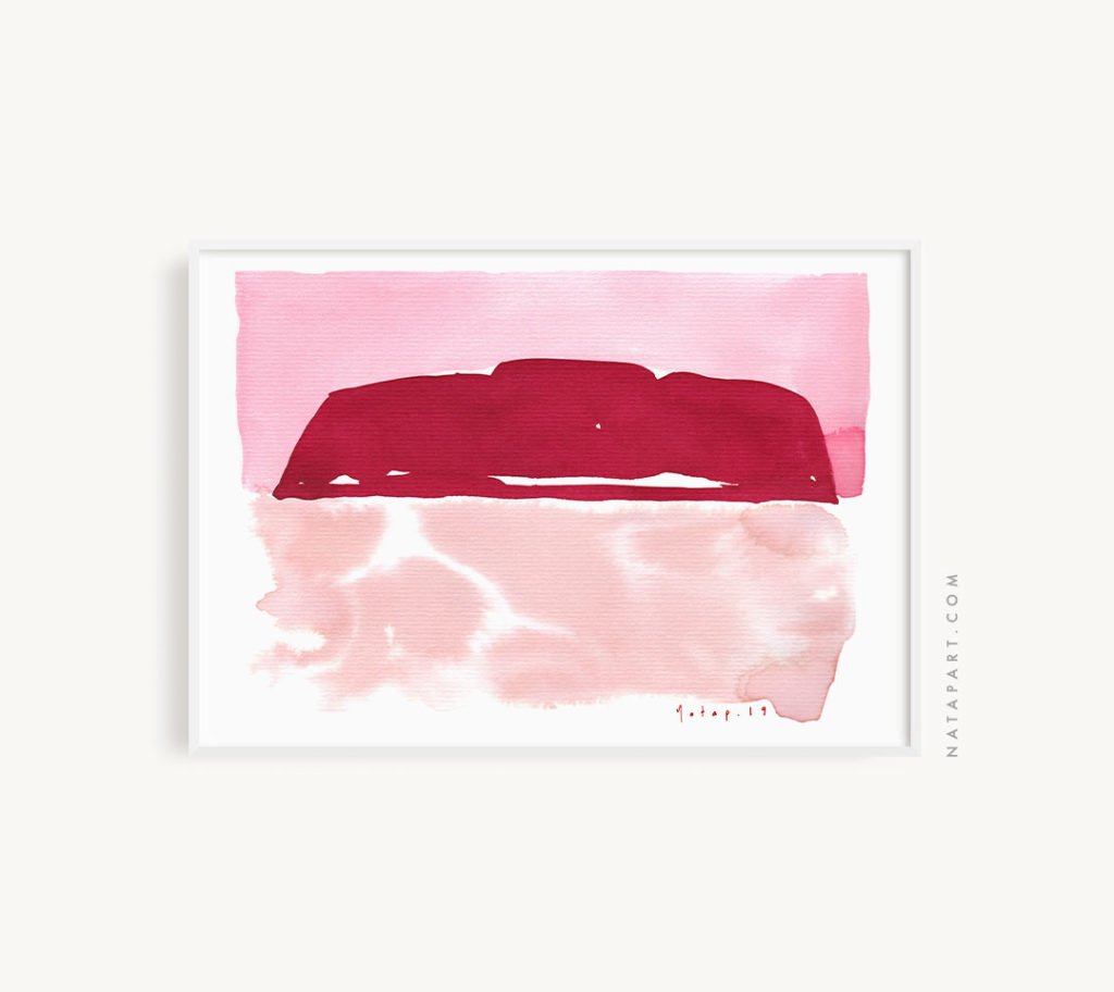ULURU PINK SUNSET ART PRINT - natapart.com