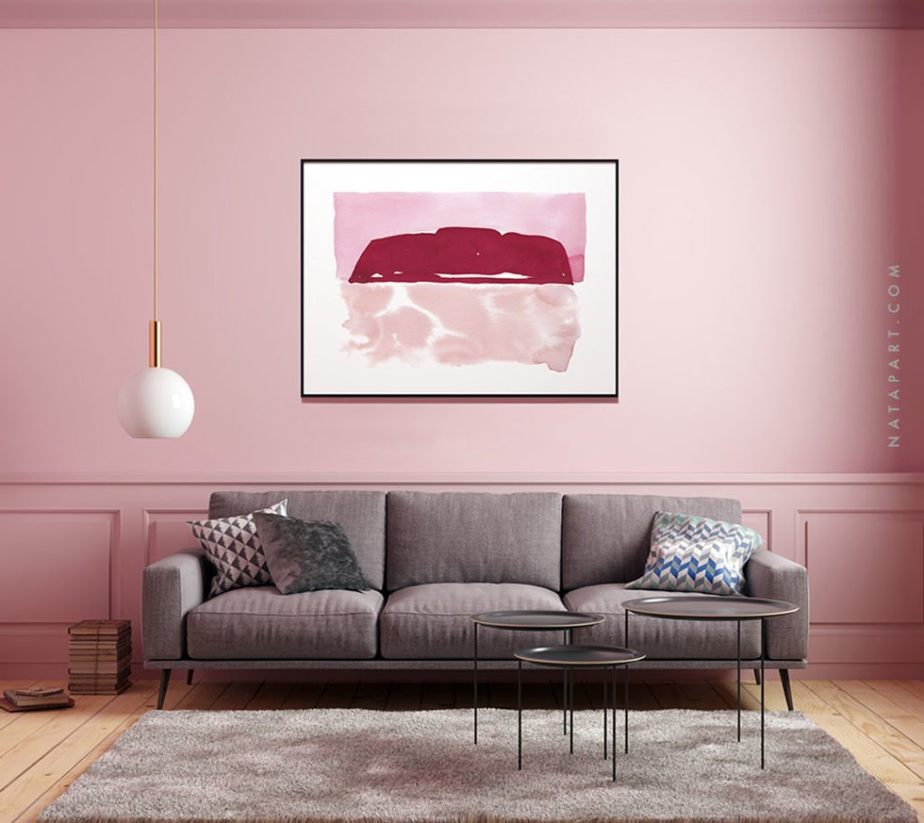 ULURU PINK SUNSET ART PRINT - natapart.com